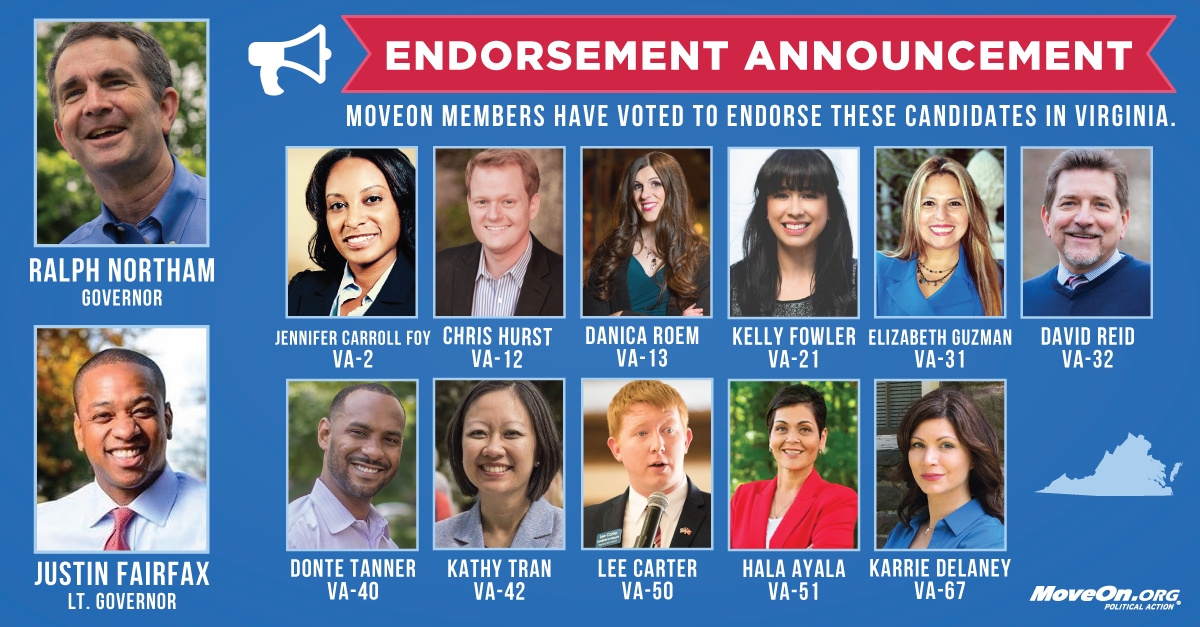 MoveOn: Dem sweep in VA shows power of the Resistance; U.S. House ...